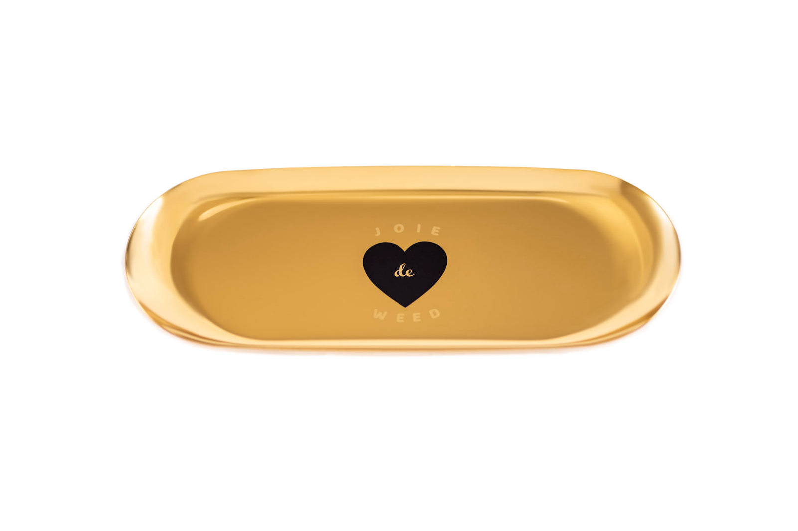 Rogue Paq - Joie de Weed Gold-Tone Joint Rolling Tray | roguepaq.com